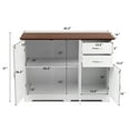 Gymax Dining Room Sideboard Buffet with 2 Drawers, Kitchen Pantry ...