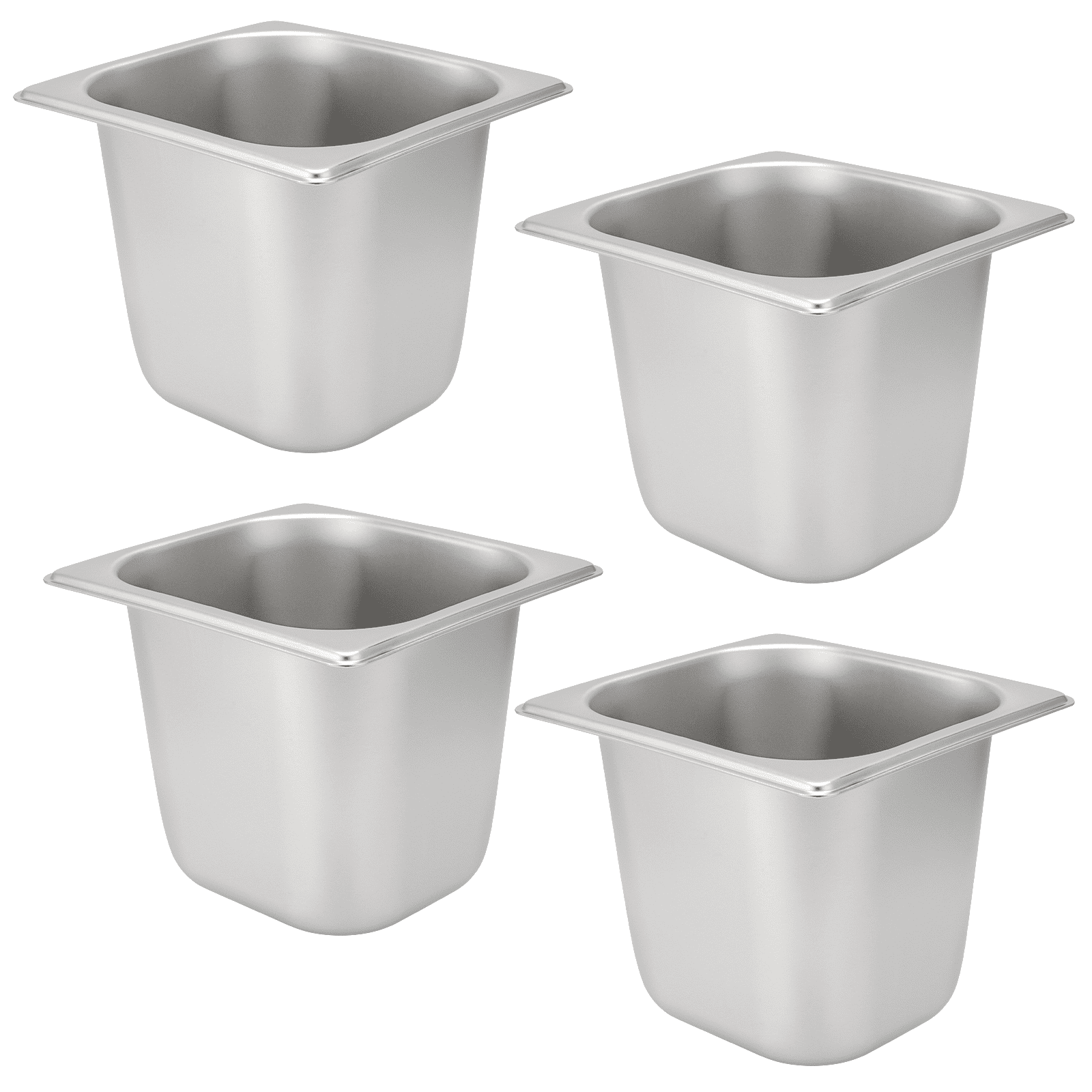SEUNMUK 4 PCS Stainless Steel Steam Table Pans, 6.9 x 6.3 x 4 Inch ...