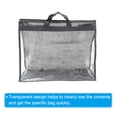 Unique Bargains Clear Purse Storage Organizer Dustproof Cover Gray L ...