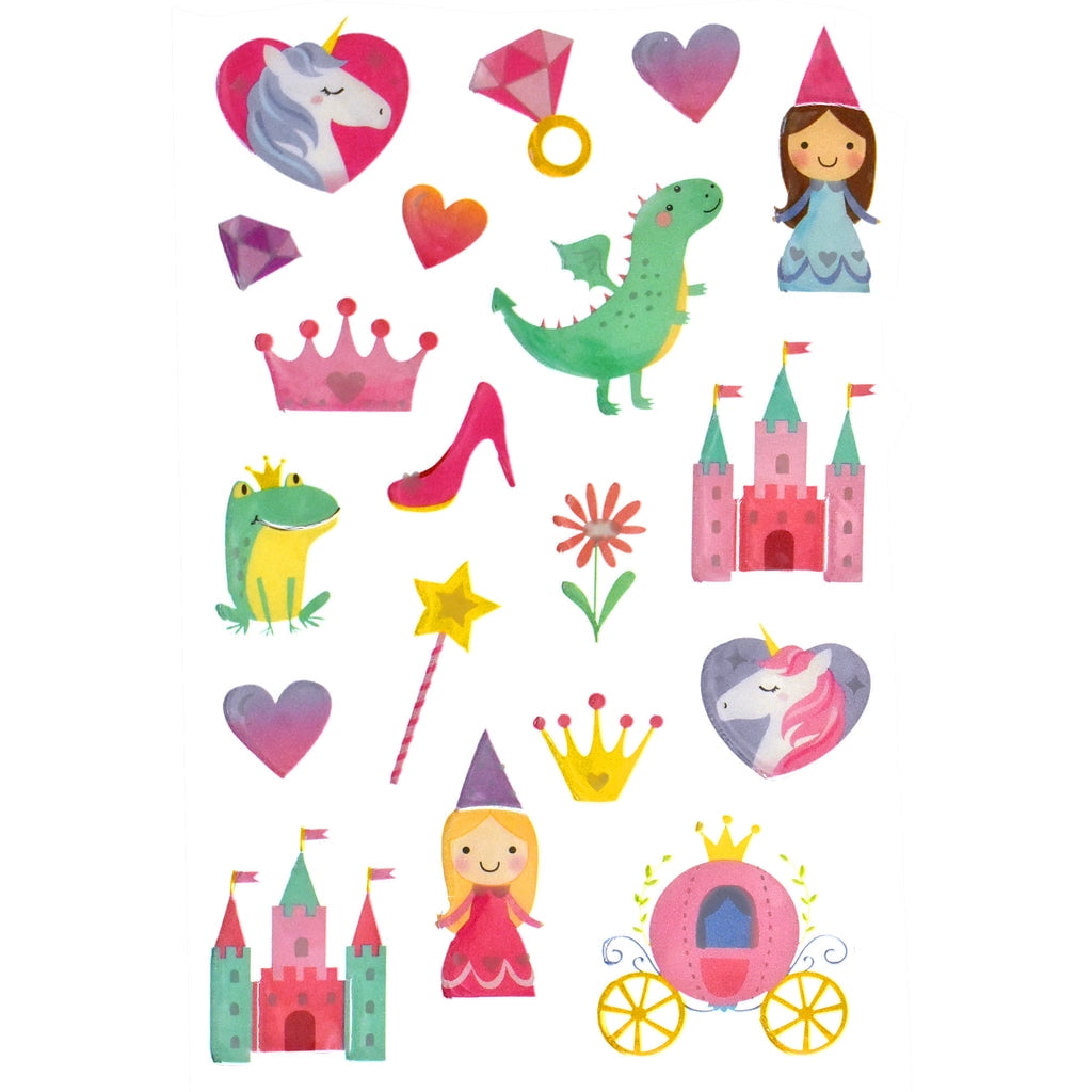 Fantasy Puffy 3D Sticker Sheet, 1-Inch, 19-Piece - Walmart.com