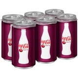 Coca-Cola Cherry Mini Soda Pop Soft Drink, 7.5 fl oz, 6 Pack Cans ...