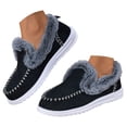 AUDeals Women Snow Boots, Flat Faux Fur Lined Ankle Boots, Anti Slip ...
