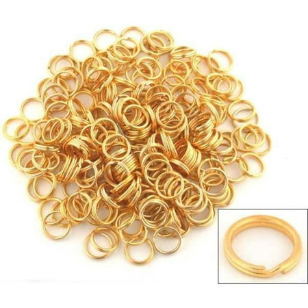 250 Gold Plated Split Ring Jewelry Chain Parts 9mm - Walmart.com