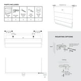 Sun Zero Detour Modern Trellis 100% Blackout Cordless Roman Shade, 27 ...