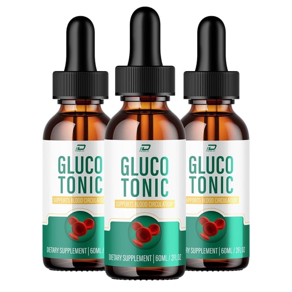 (3 Pack) Gluco Tonic Drops - Blood Support Formula, Official GlucoTonic ...