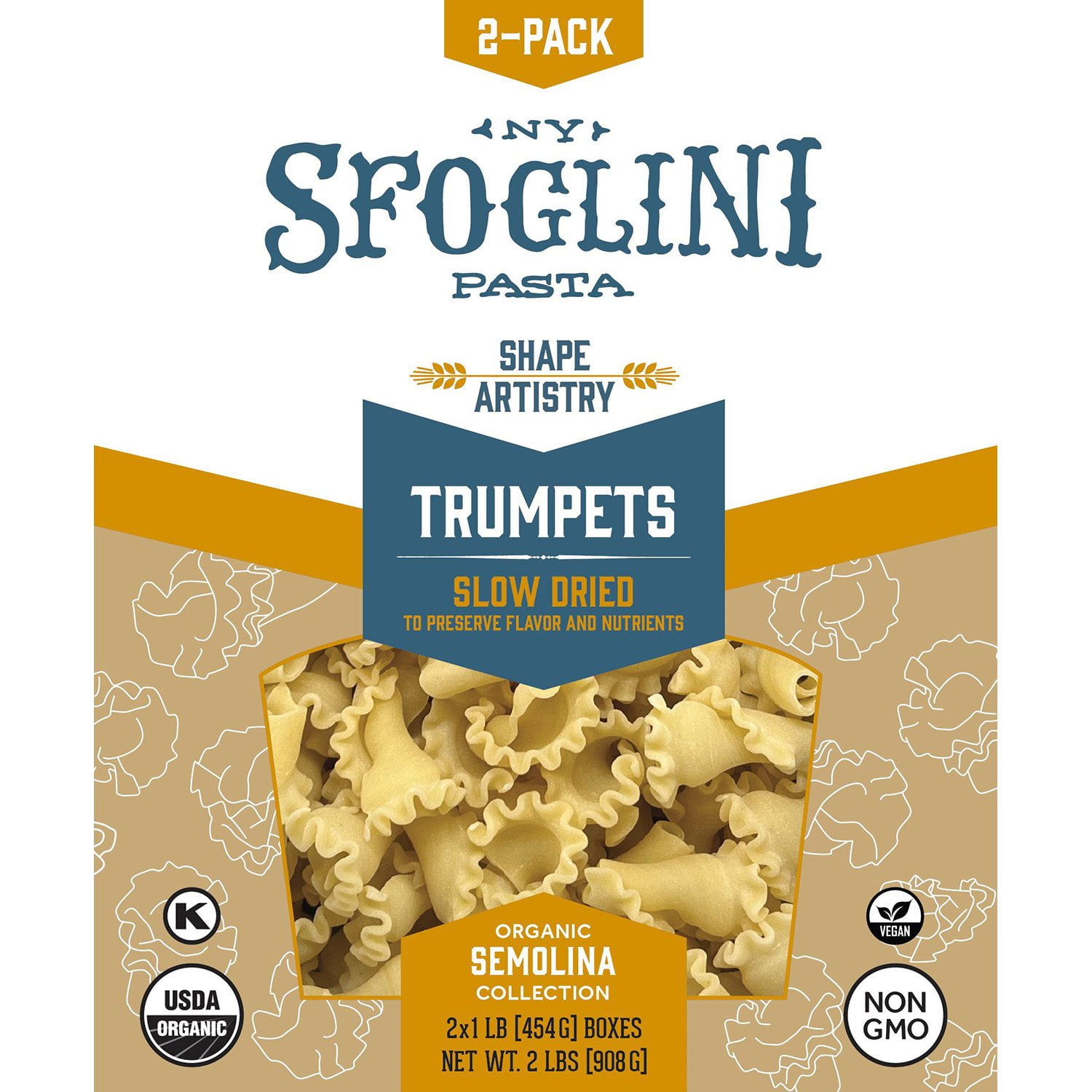 Sfoglini Trumpets Pasta, 16 oz., 2 pk. - Samsclub.com
