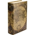 Free Shipping! Antique Map Book Lock Box with Key Lock - Walmart.com ...
