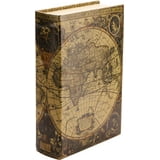 Free Shipping! Antique Map Book Lock Box with Key Lock - Walmart.com ...