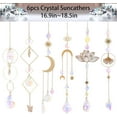 Tattom 6PCS Crystal Suncatchers for Windows, Rainbow Makers with Chain ...