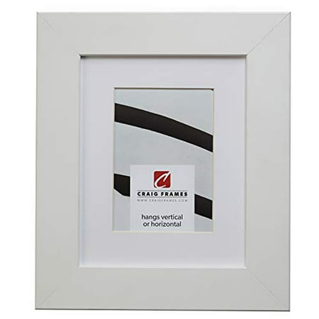 Craig Frames 74267 18 x 36 Inch Satin White Picture Frame Matted to ...