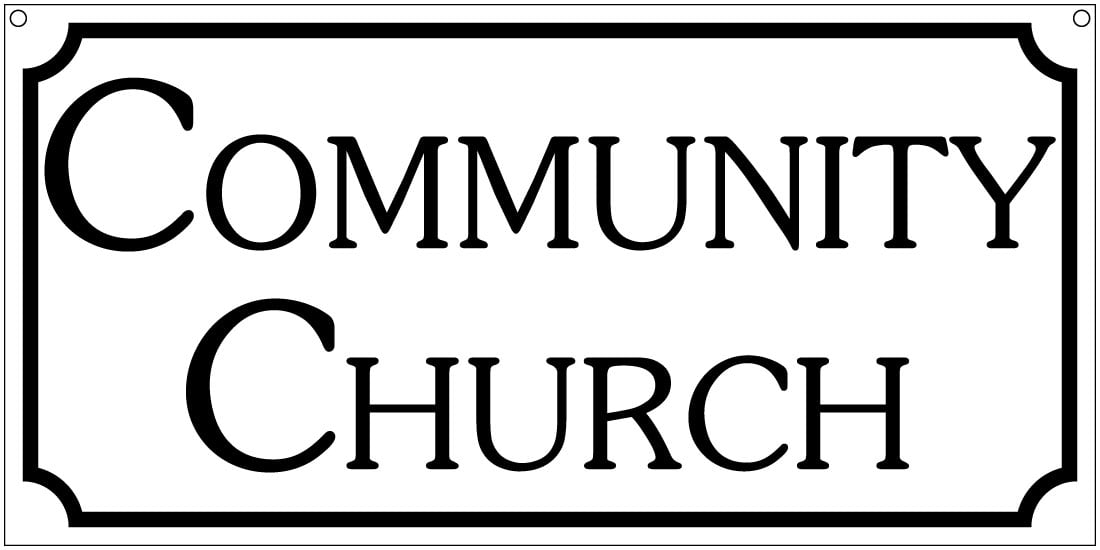 Community Church sign- 6x12 Aluminum Religious church prayer - Walmart.com