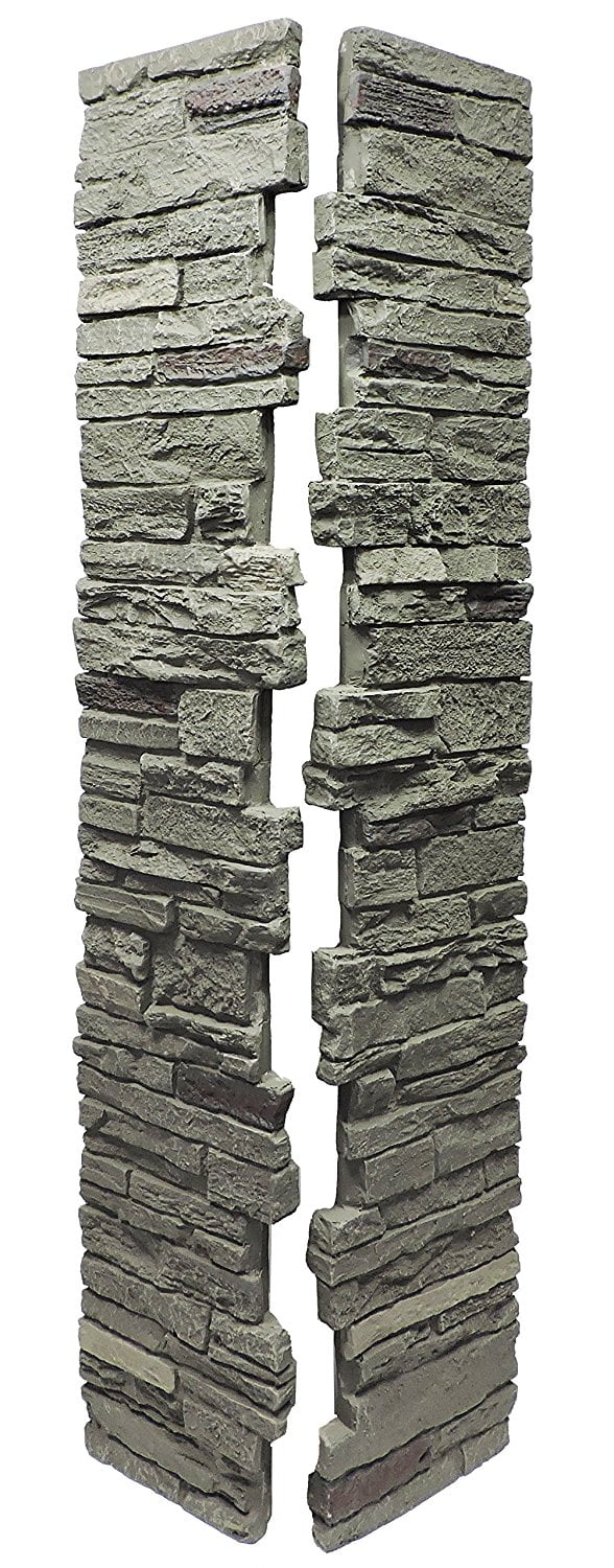 NextStone? Faux Polyurethane Stone Split Post Cover - Pewter - Walmart.com