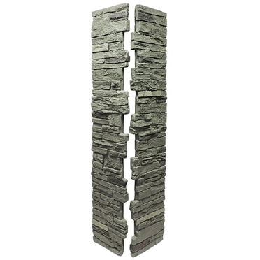 NextStone™ Faux Polyurethane Stone Column Wrap - Pewter - Walmart.com