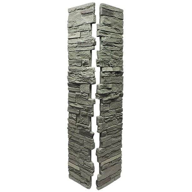 NextStone? Faux Polyurethane Stone Split Post Cover - Pewter - Walmart.com