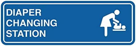 Standard Diapers Changing Station Sign (Blue) - Large - Walmart.com