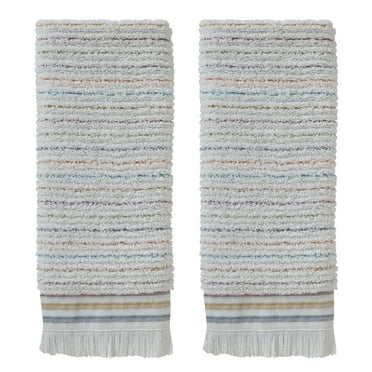 SKL Home Seabrook Stripe Hand Towel (2-Pack), Teal, 16" x 26" - Walmart.com