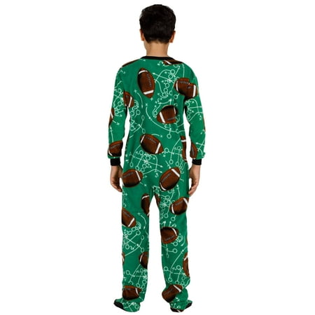 Fun Footies Football Plays Footie Pajamas for Little Boys', Green, Size ...