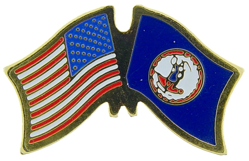 USA STATES, USA & VIRGINIA Cross Flags - Original Artwork, Expertly ...