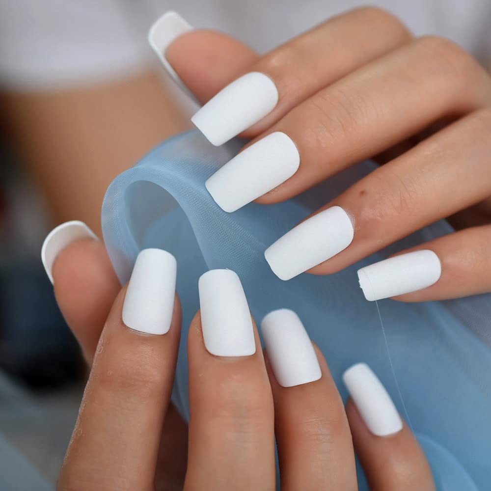 White Matte Nails