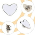 1 Box 20 Sets DIY Button Pin Banks Sublimation Button Blanks Bulk Heart ...