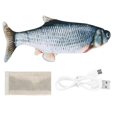 Flopping Fish Moving Fish Plush Toy With Light And Sound Realistic ...