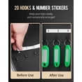 20-digit combination lock resettable black digital security storage box ...