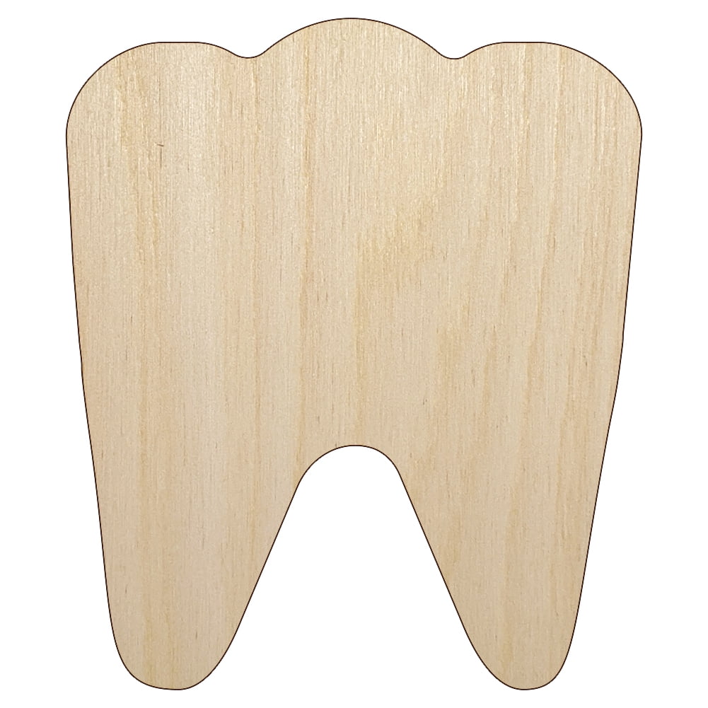 Tooth Dentist Wood Shape Unfinished Piece Cutout Craft DIY Projects - 4 ...