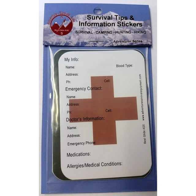 Best Glide ASE Survival Tips and Information Stickers - Walmart.com
