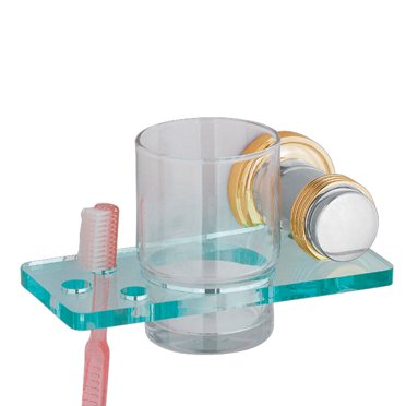 Dia Wall-Mounted Toothbrush Holder in Polished Chrome - Walmart.com