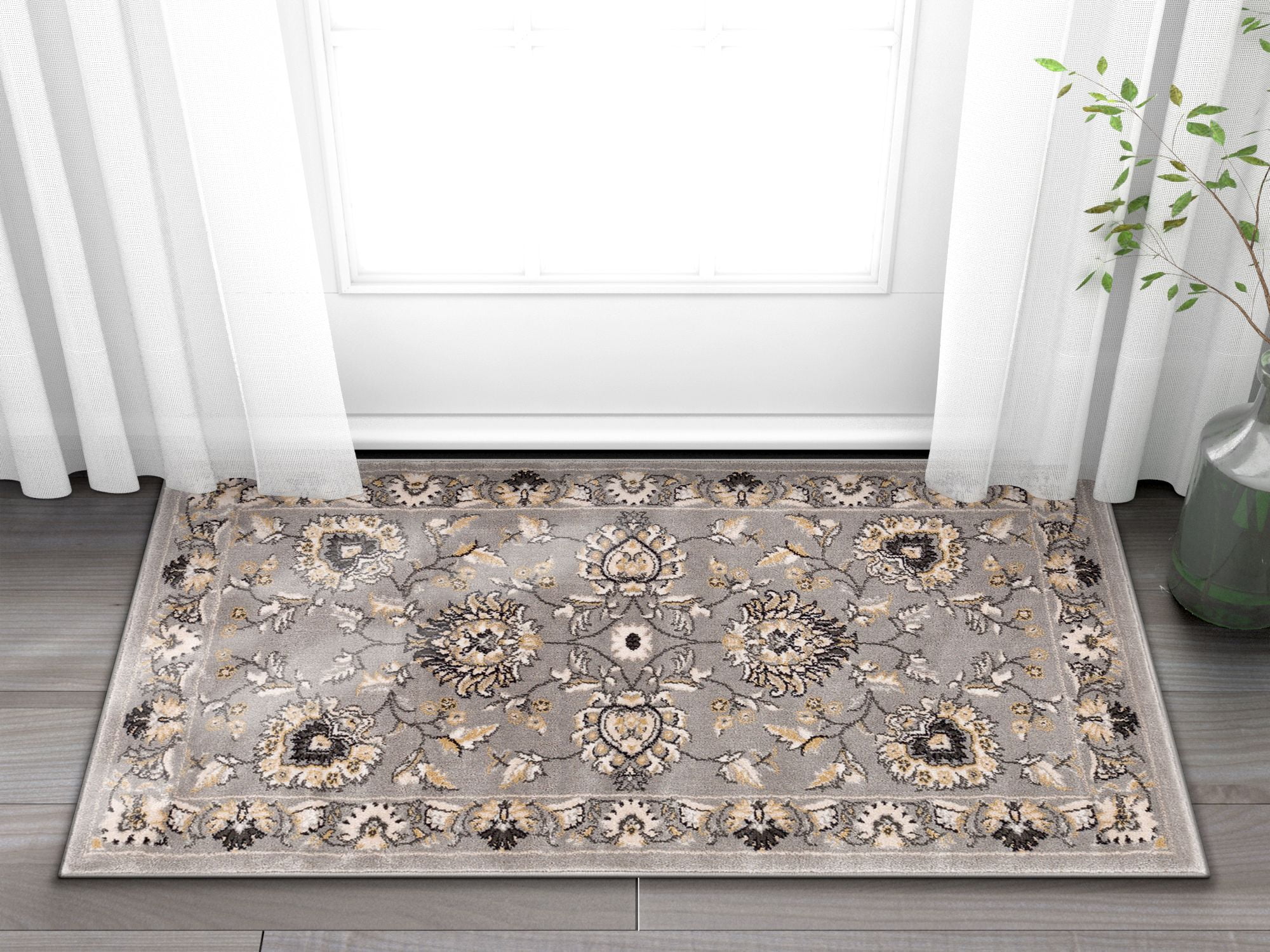 Sultan Sarouk Grey Oriental 2x4 (2'3" x 3'11") Area Rug Persian Floral ...