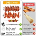 5Pcs Stainless Steel Skewers for Grilling, BBQ Fork Patio Outdoor BBQ ...
