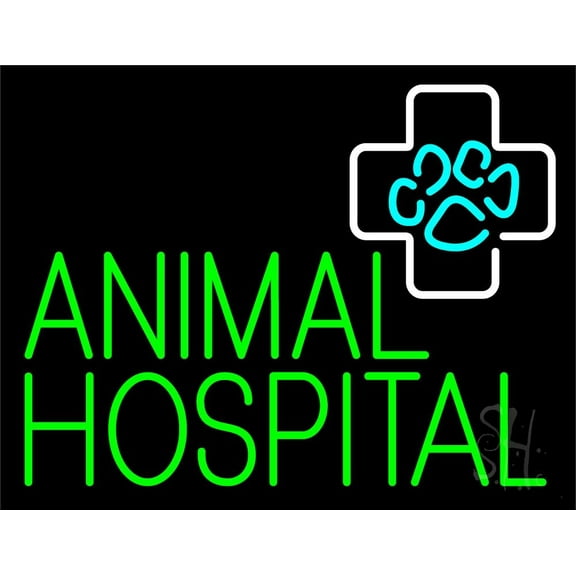 Red Animal Farm Blue Border LED Neon Sign 20" Tall x 37" Wide - inches ...