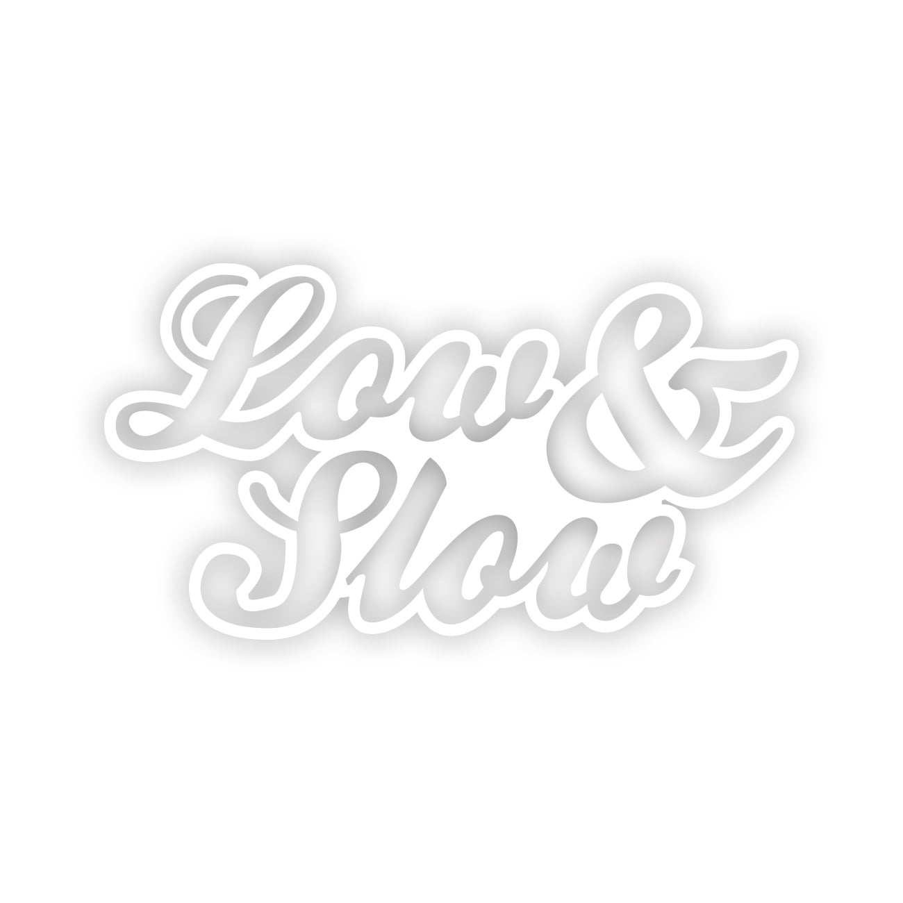Script Low & Slow Sticker Decal Die Cut - Self Adhesive Vinyl ...