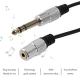 1/4 inch to 3.5mm Stereo Adapter Cable 6.35mm Male to 3.5mm Female ...