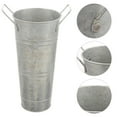 9 inch Tall Galvanized Flower Bucket, Farmhouse French Flower Bucket ...