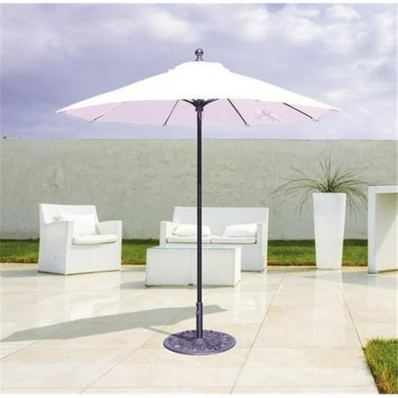Galtech 7.5 ft. Black Commercial Use Umbrella - Rust Suncrylic ...