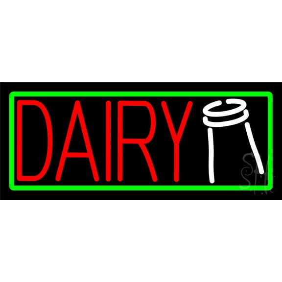 Round Green Soda LED Neon Sign 13 x 32 - inches, Black Square Cut ...