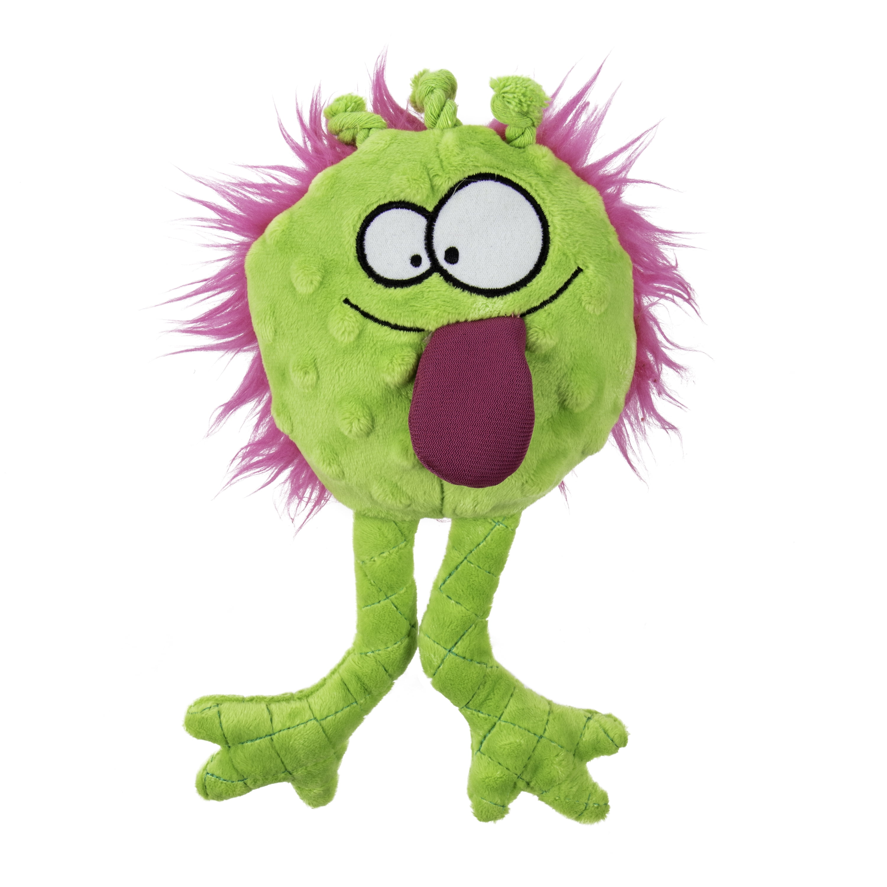 goDog PlayClean Germs Squeaky Plush Dog Toy with Odor-Eliminating ...