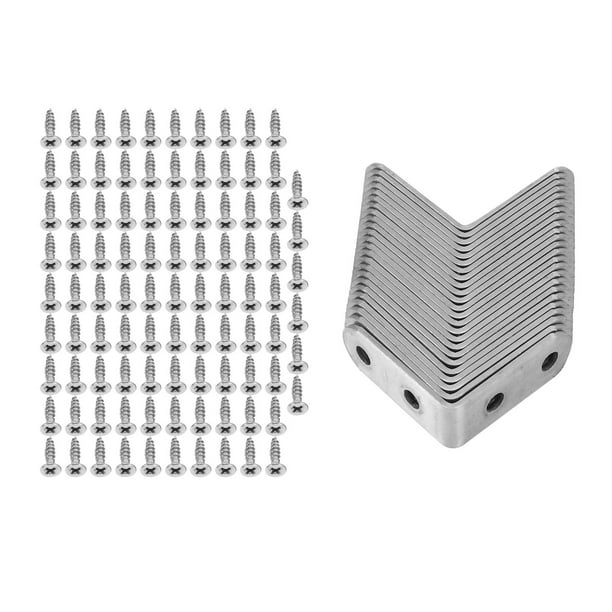 Qtmnekly 24 Pieces Stainless Steel Corner Braces (1.57 X 1.57 Inch,40 X ...