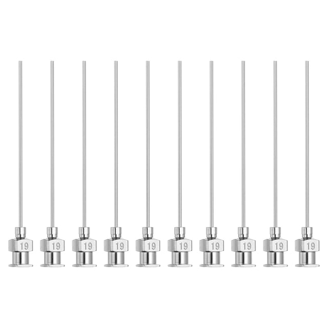 Uxcell 10 Pcs 19G 2 Inch Blunt Tip Dispensing Needle with Lure Lock for ...