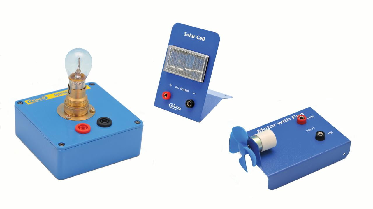 Eisco Labs Solar Energy Kit, with Solar Cell, Light Bulb and Motor ...