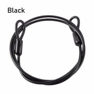 Unique Bargains Coated Security Steel Cable Lock Wire Rope Double Loop ...