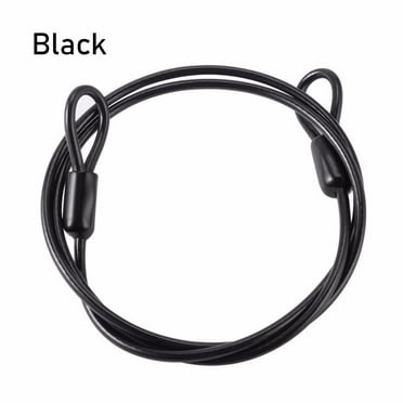 Unique Bargains Coated Security Steel Cable Lock Wire Rope Double Loop ...