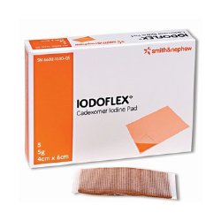 Iodoflex Pad Impregnated Dressing 1-1/2 X 2- 3/8 Inch Gauze Cadexomer ...