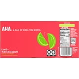 AHA Lime and Watermelon Sparkling Water, 12 fl oz, 8 Cans - Walmart.com