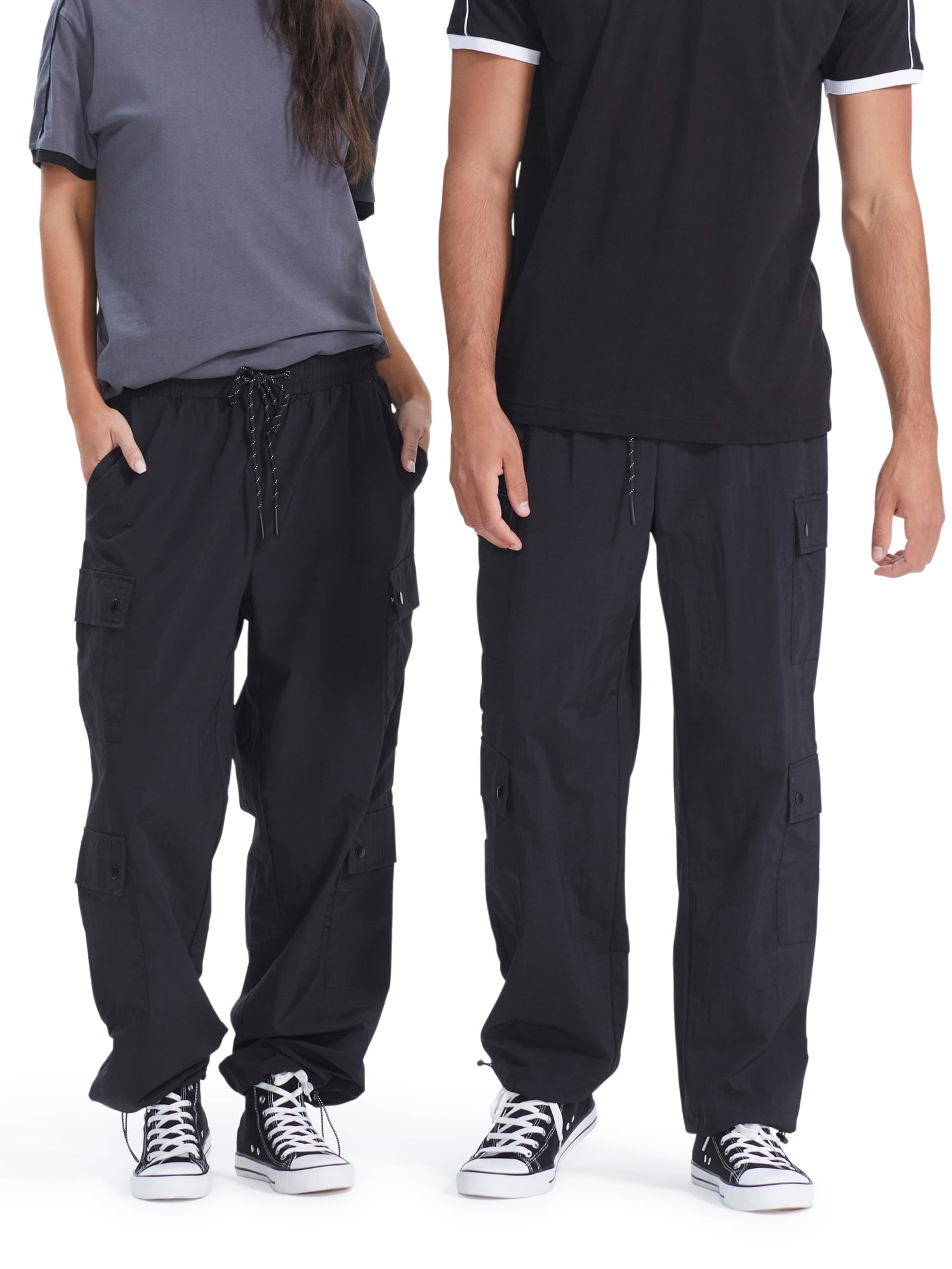 No Boundaries All Gender Synthetic Cargo Pants, Men's Sizes XS - 3XL ...