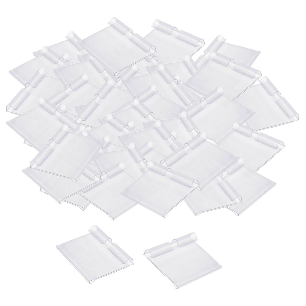 50-pack Clear PVC Shelf Retail Price Tag Label Holder for shops ...