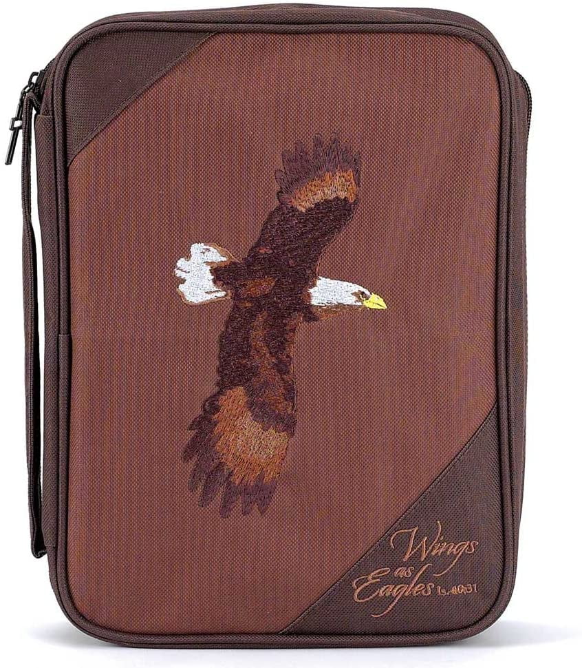 Brown Eagles Isaiah 40:31 Reinforced Polyester Bible Cover Case with ...