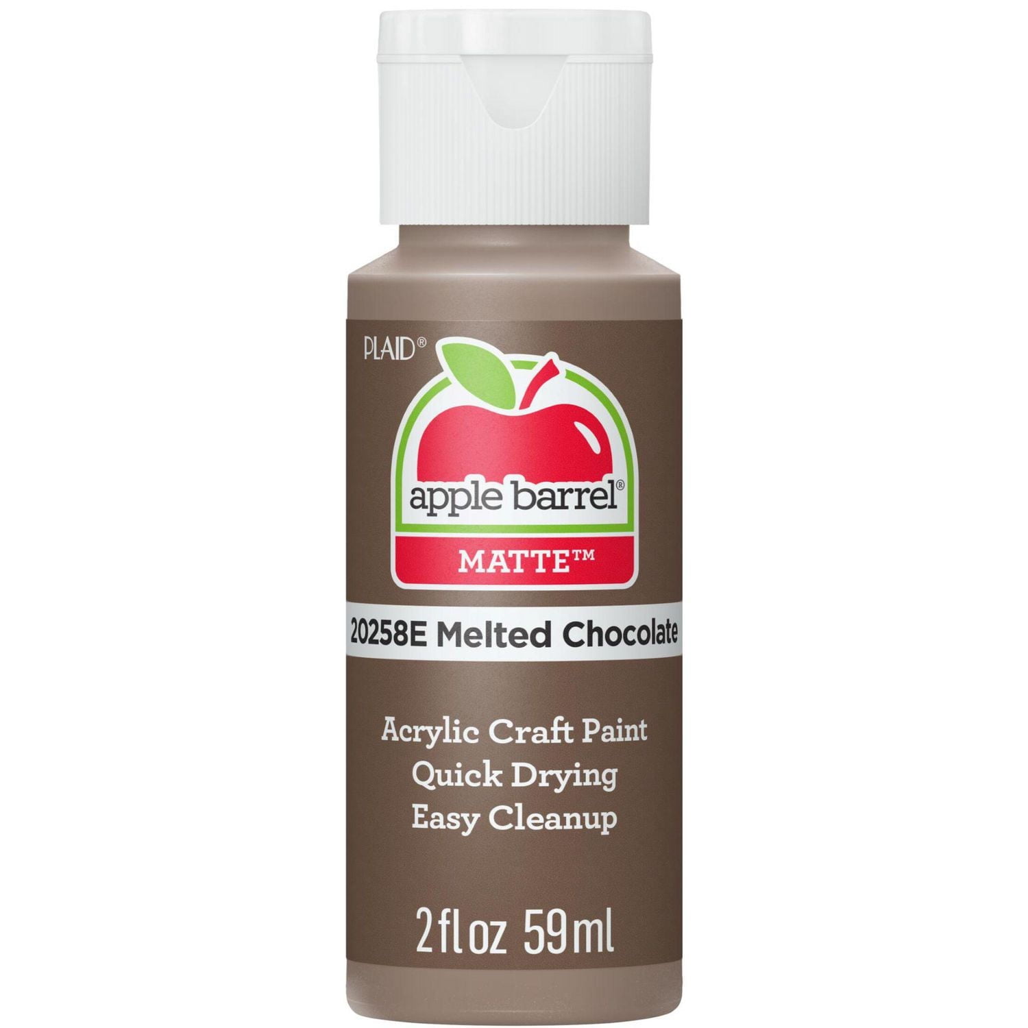 Apple Barrel Colors, 2 oz., Melted Chocolate, 2 oz Matte Acrylic Paint ...
