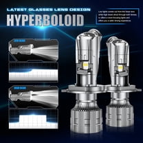 Mini H4 9003 Laser Bi LED Projector Lens Hyperboloid Matrix Headlight ...